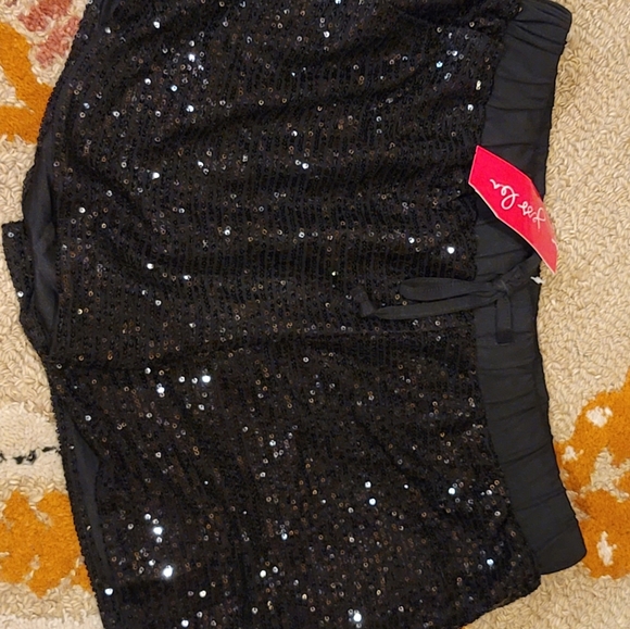Shorts | Sparkle Black Stretch Shorts Xl | Poshmark